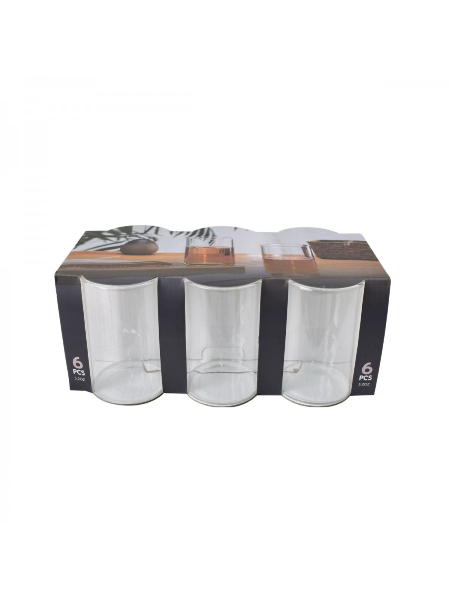 Set of 6 glass cups, model GP025