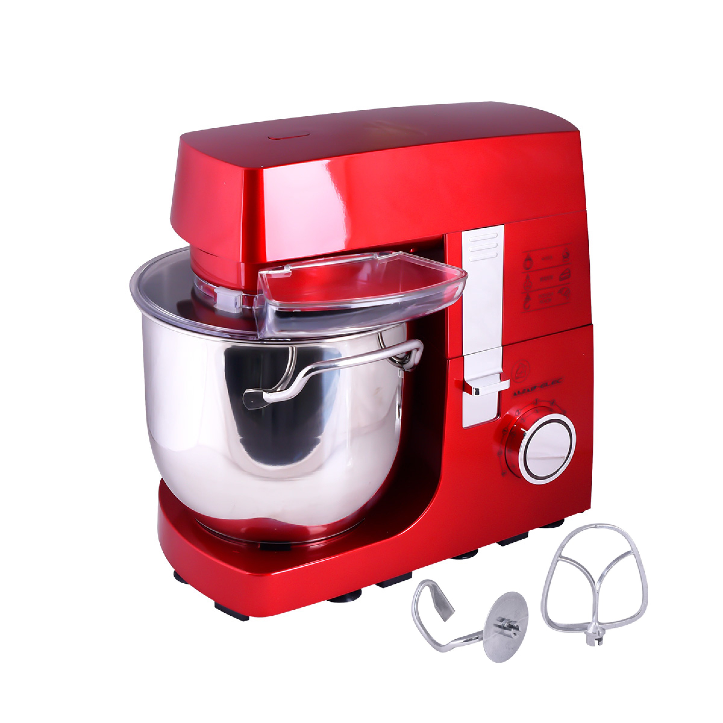 Electric Stand Mixer Al Seif 6.7 Liter 800 Watt 8 Speeds Red No. E02204
