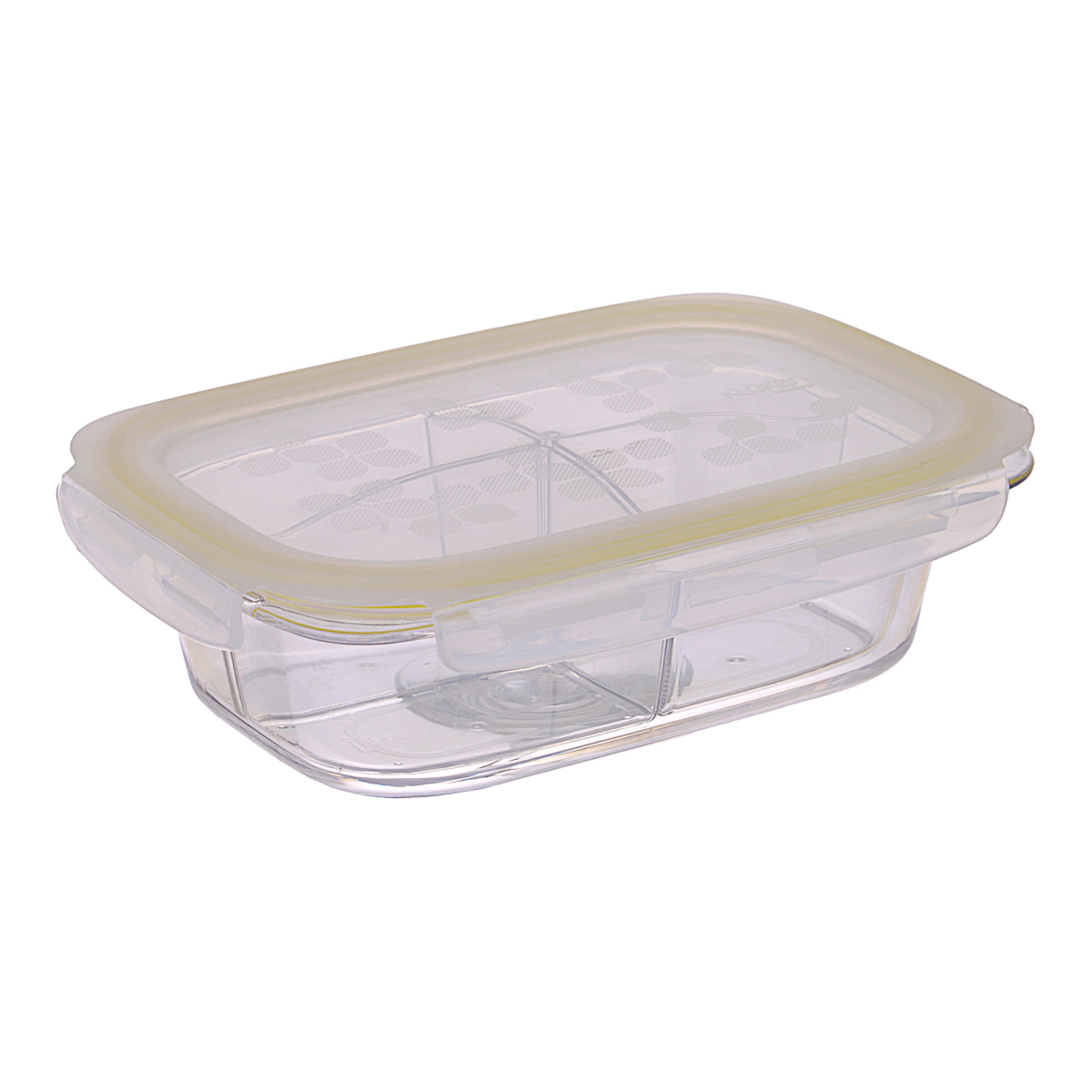 Rectangle Food Container With Lid - Transparent- 0.99 liter