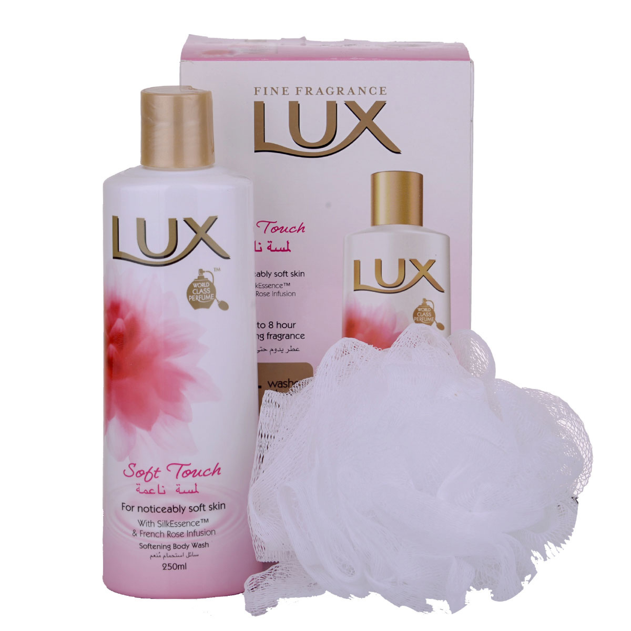 Body Wash Soft Touch withcleaning loofah , Lux - 250 ml - 9869