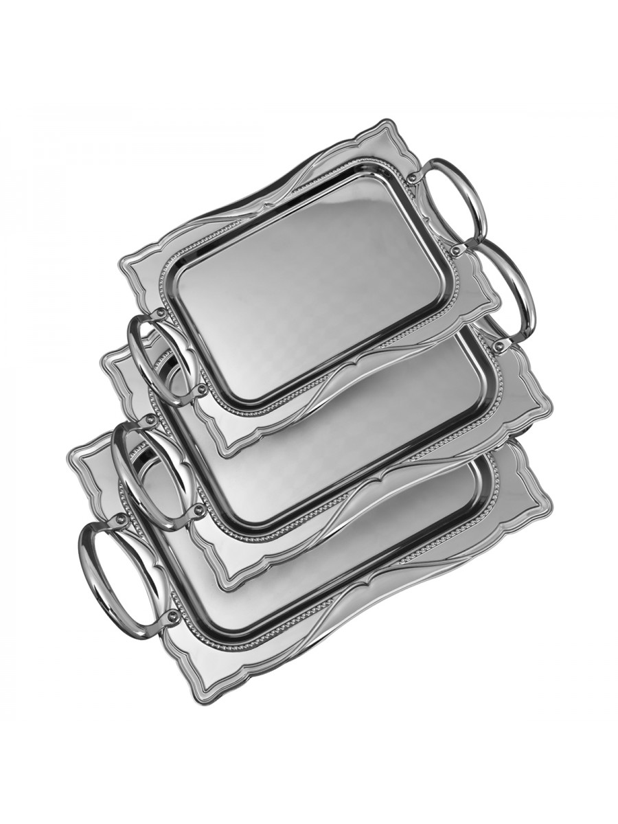 Trays Set provision, Stainless Steel,by AL-Saif - 3 pcs - 3617001