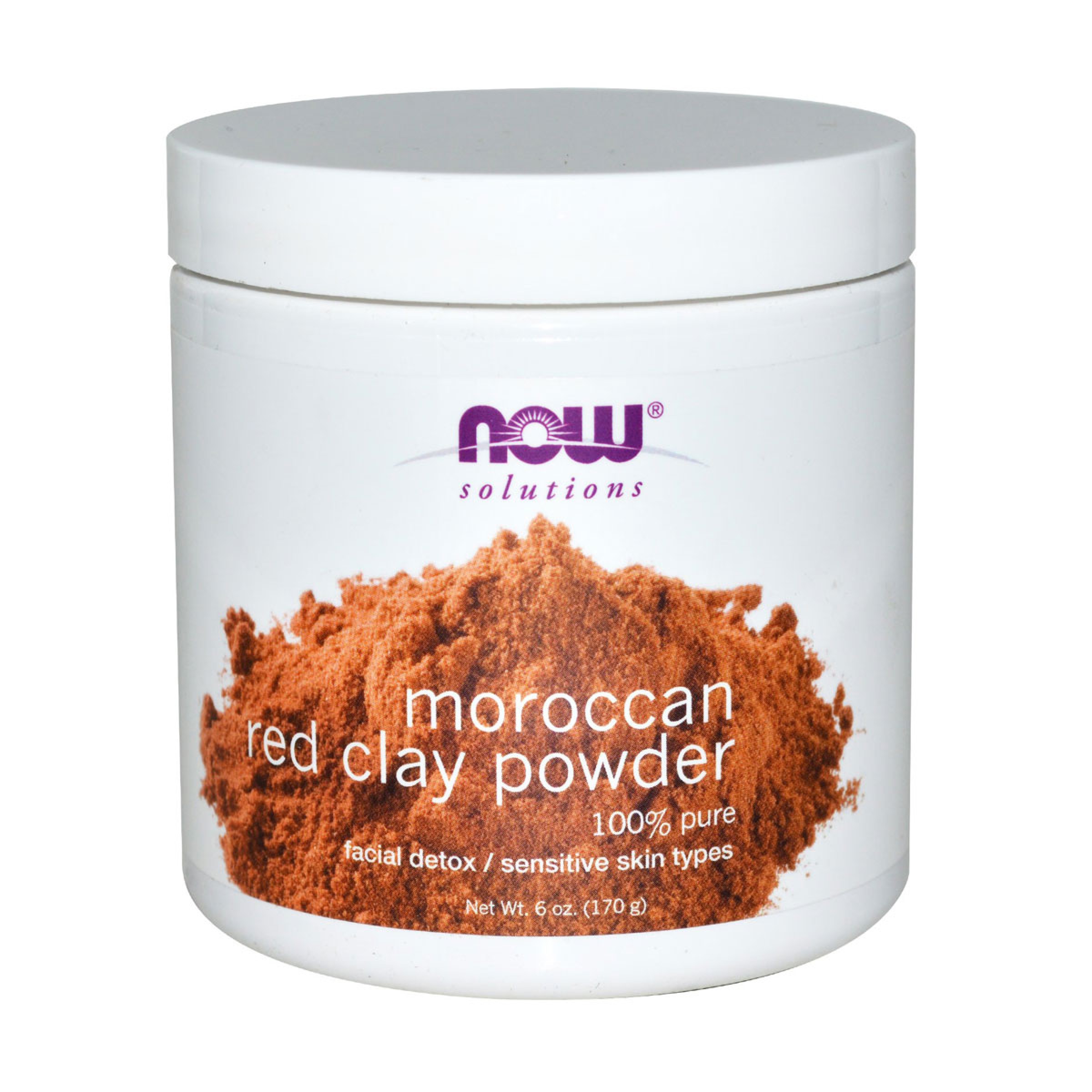 NOW MOROCCAN RED CLAY POWDER 170G - زيت للبشرة