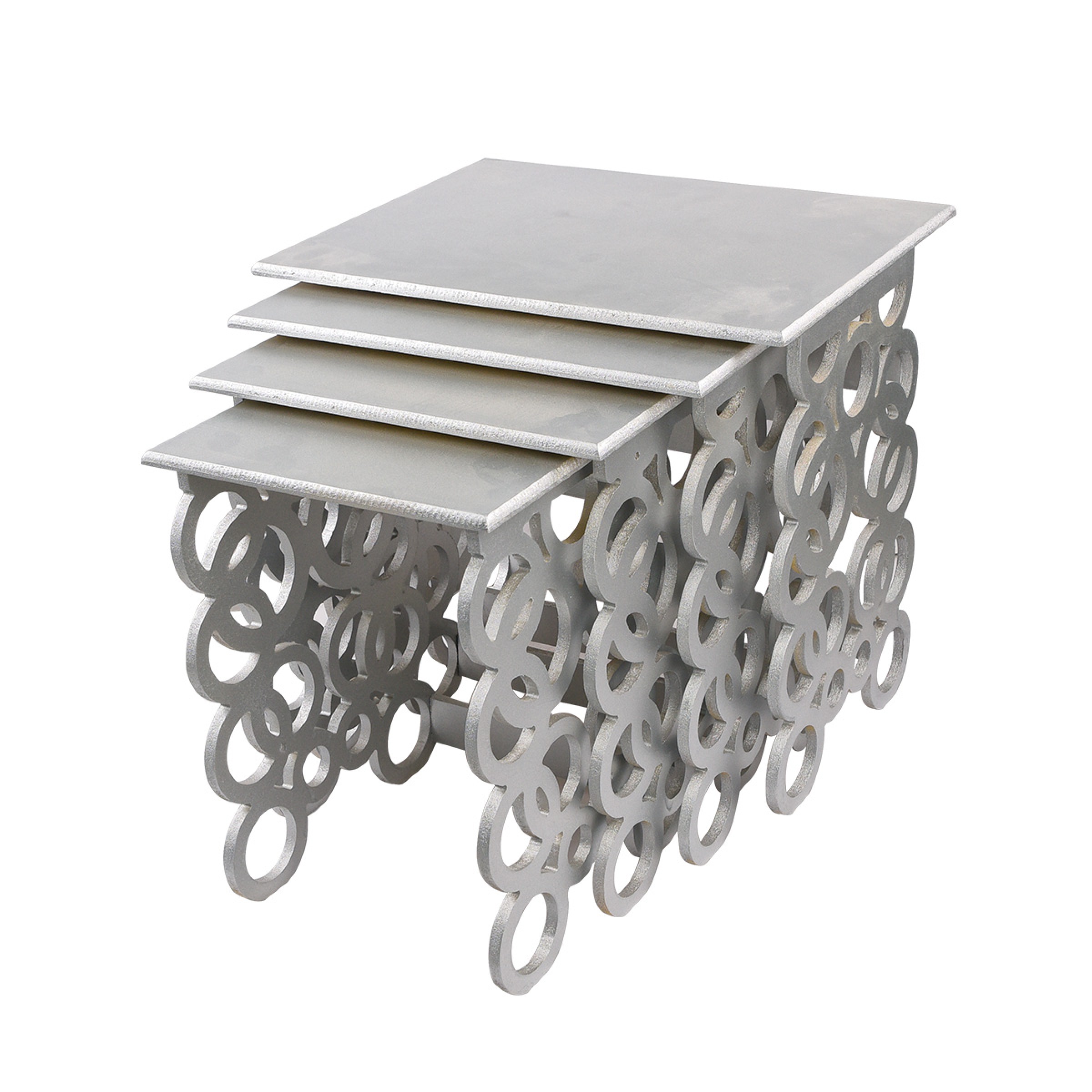 wooden service table - 4 pieces Multiple forms - Grey color