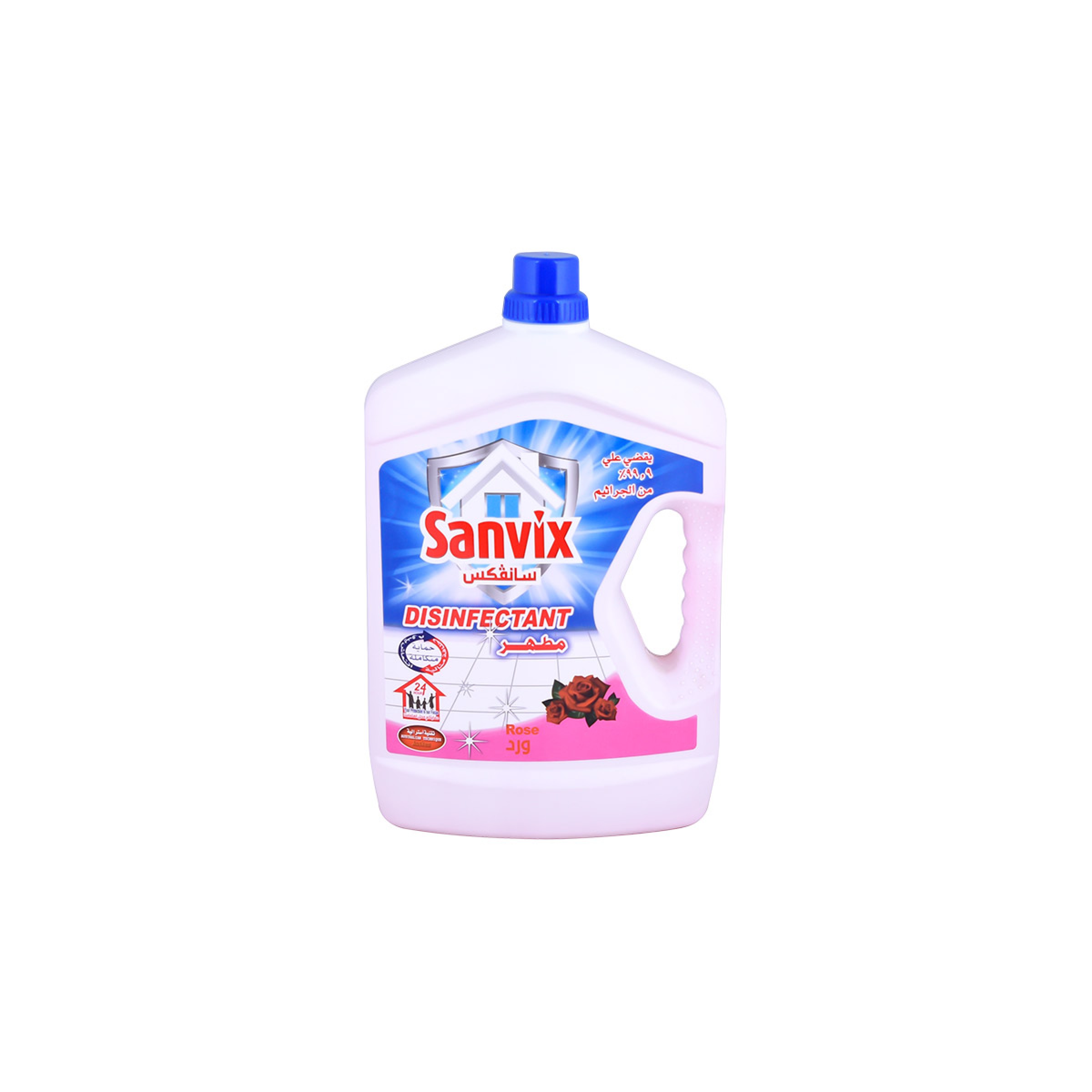 Sanfix Liquid Floor Cleaner, Disinfectant, Rose 3.0 L