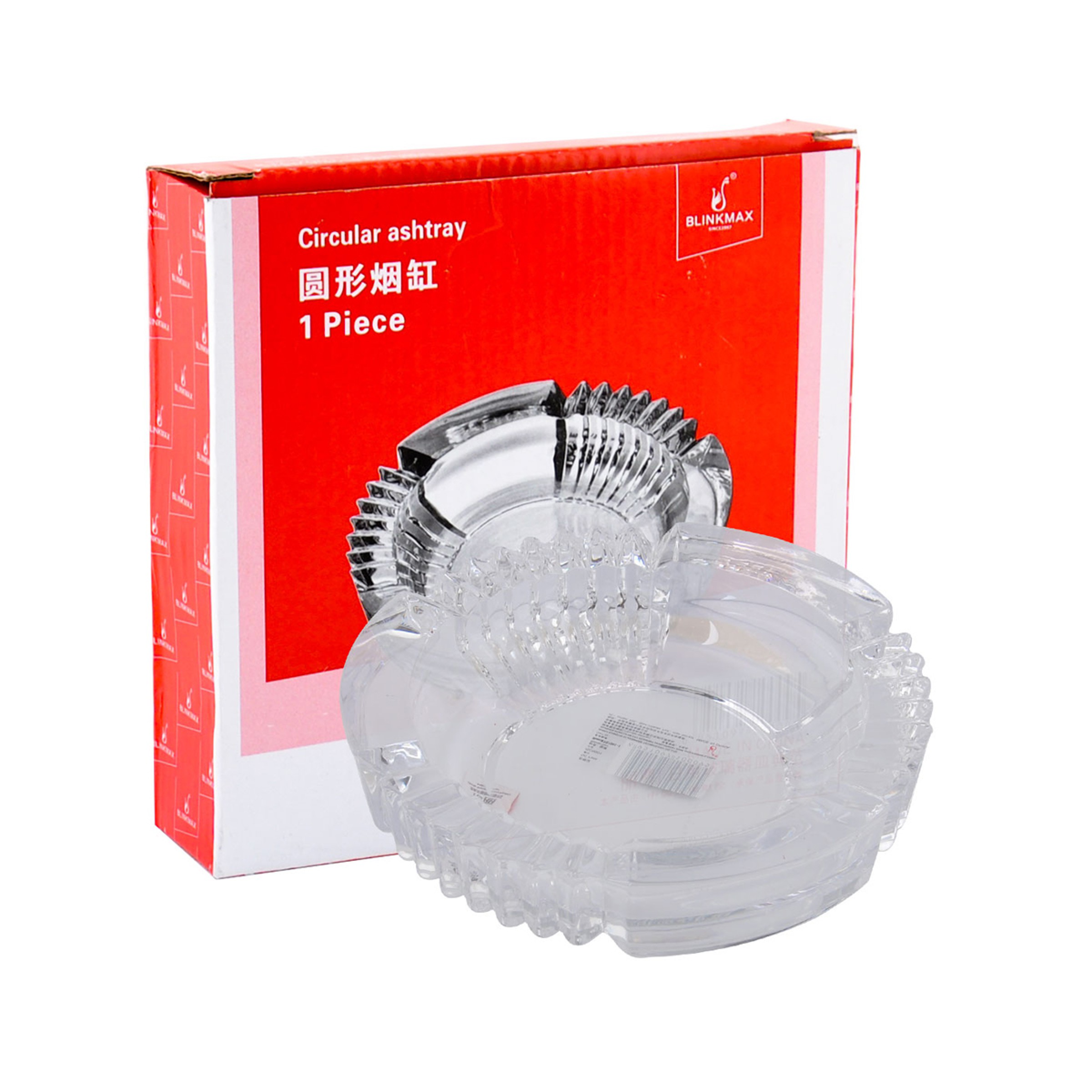 Round Clear Glass Ashtray No. KTG7001-1
