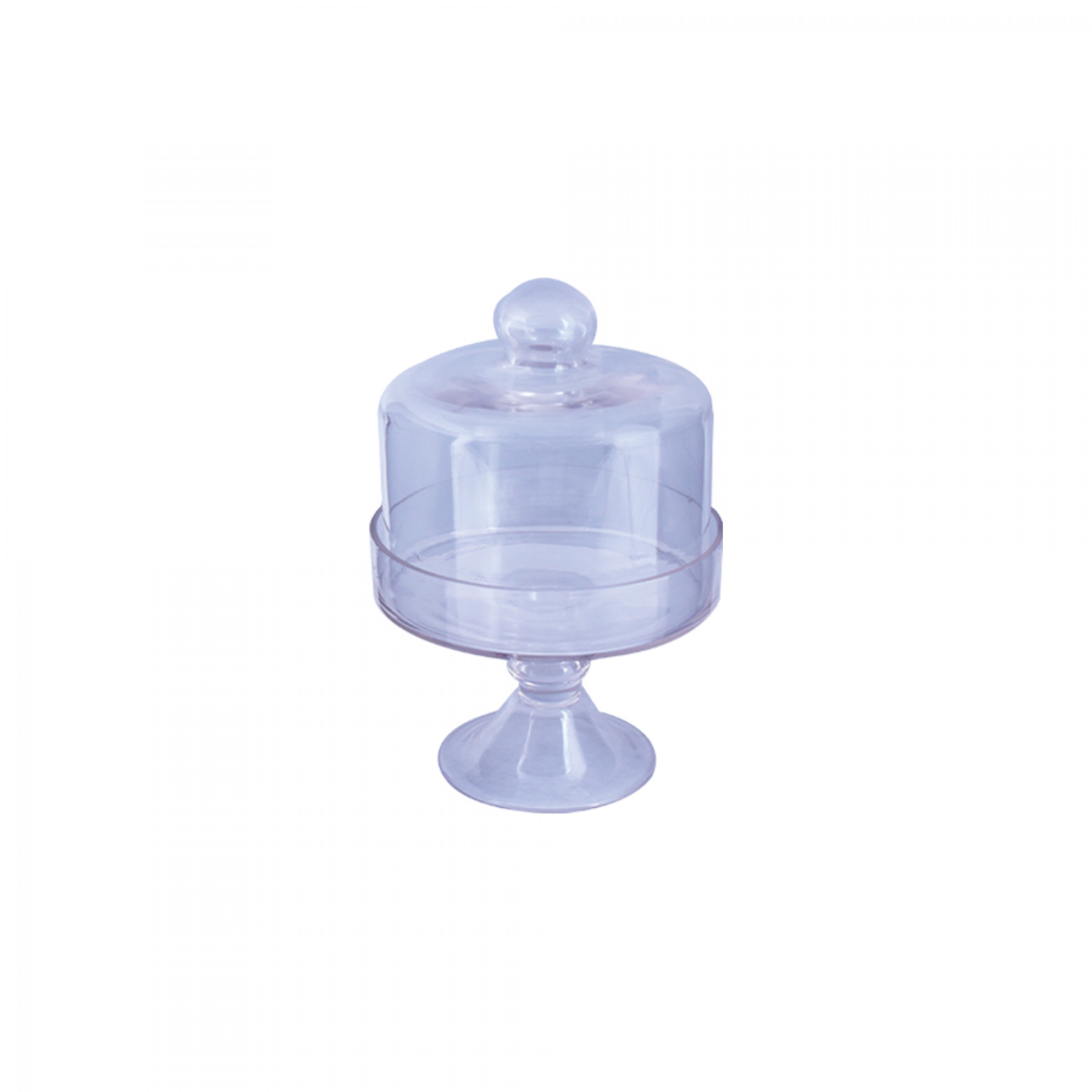 Glass Vase with Base and Cover No. YM-18016