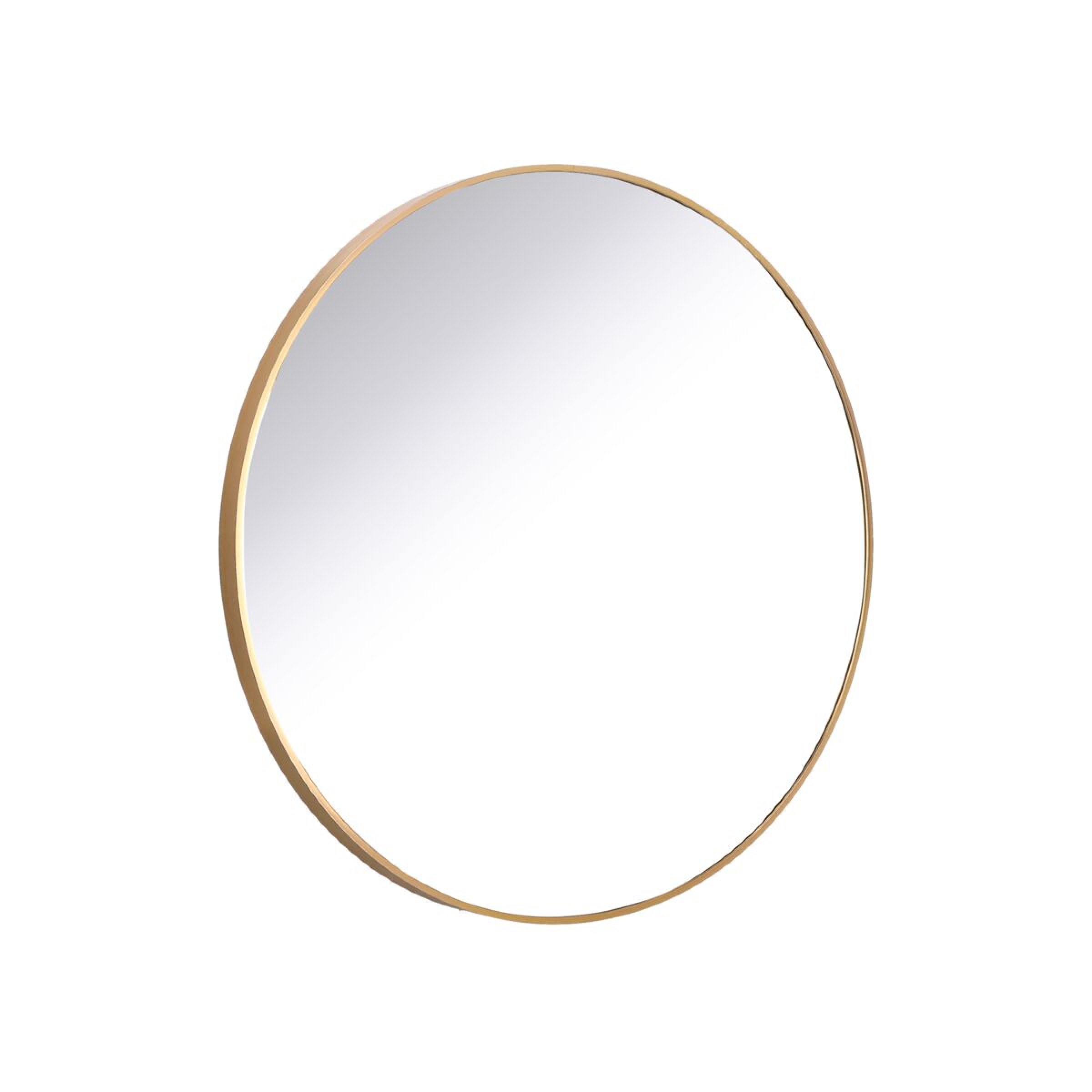 Round wall mirror 70 x 70 cm with golden frame
