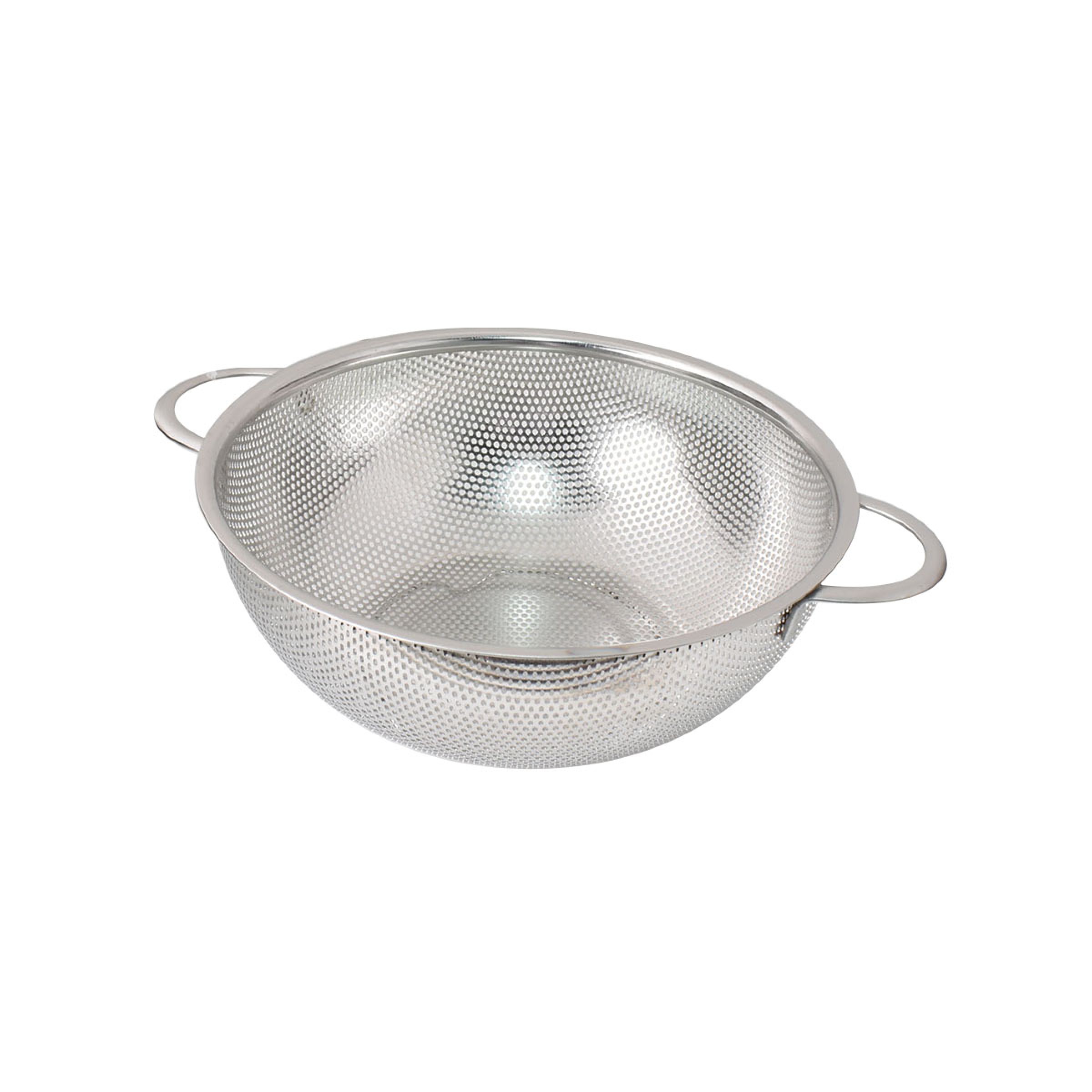 Small round steel strainer 22 cm
