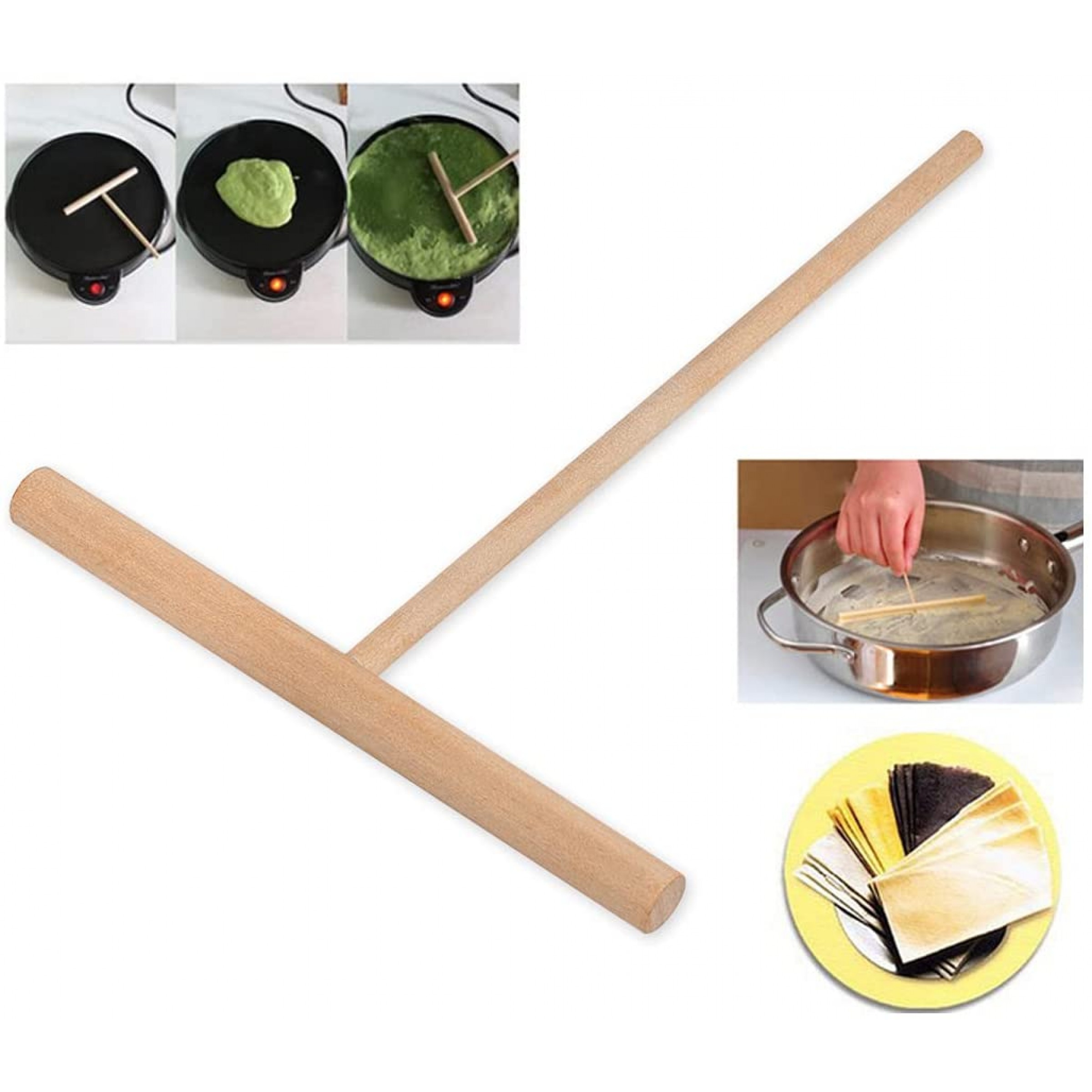 Wood Stick for Spreading Crepe and Puff Pastry No. 7812317 - 07812317