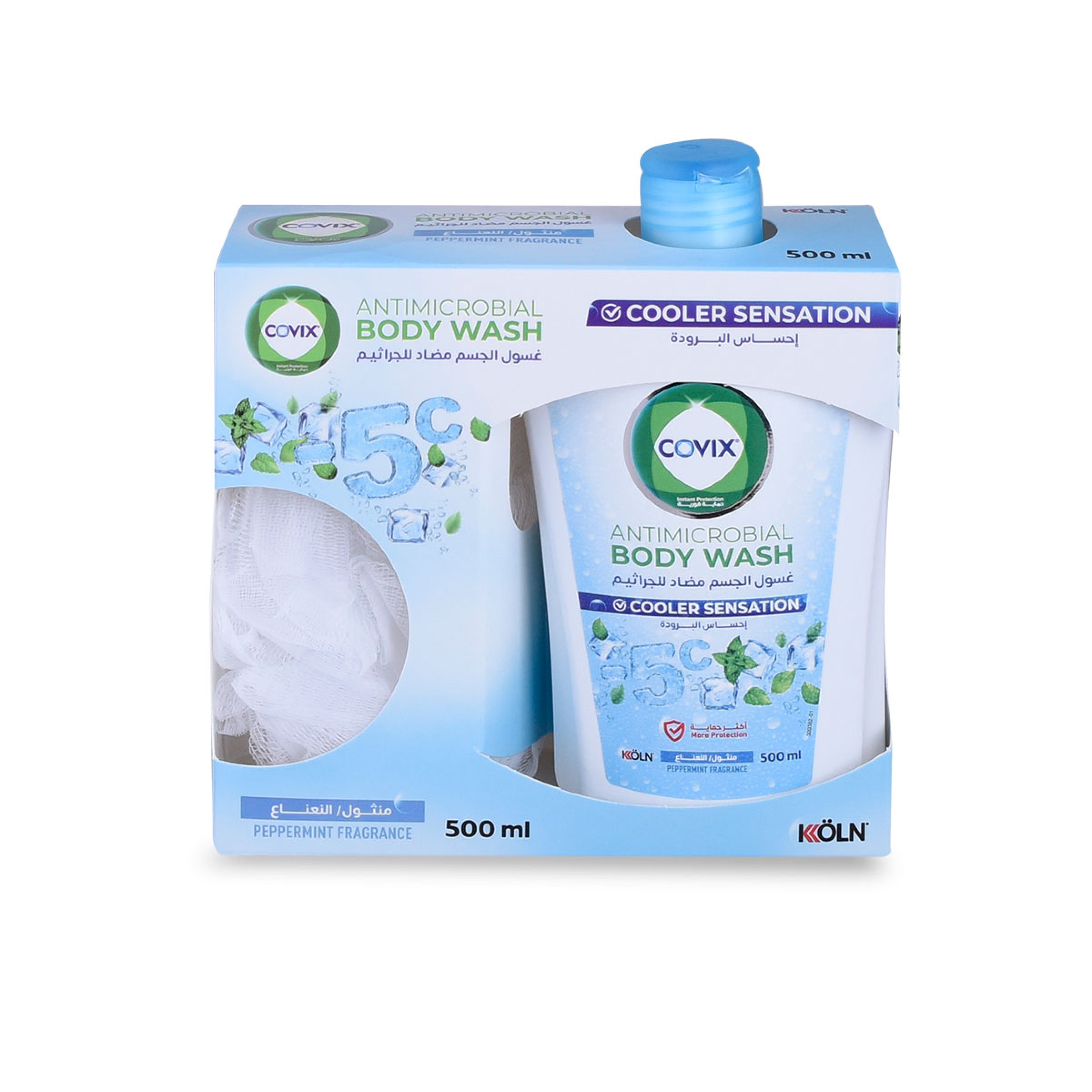 COVIX body wash antibacterial 500ml menthol / mint