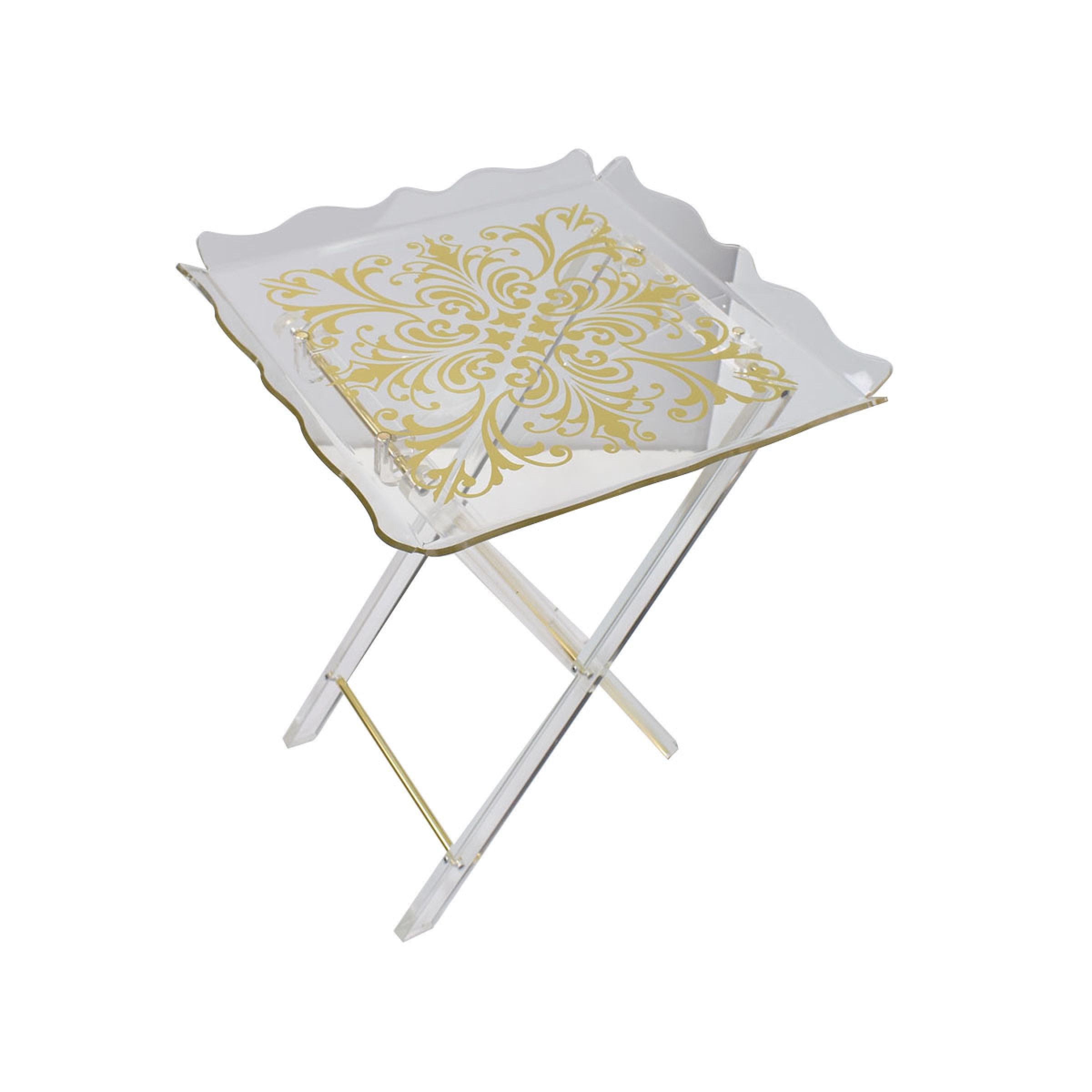 Square acrylic serving tables set, 4 pieces, model 1161225