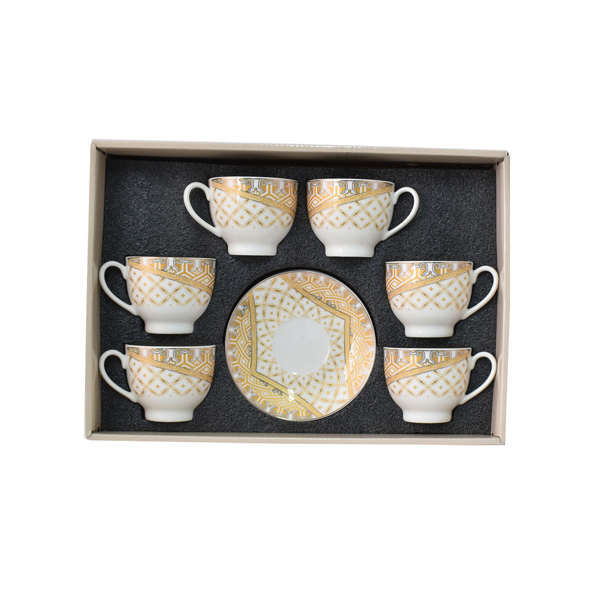 Turkish ceramic coffee cups set, 12 pieces, model XFT370