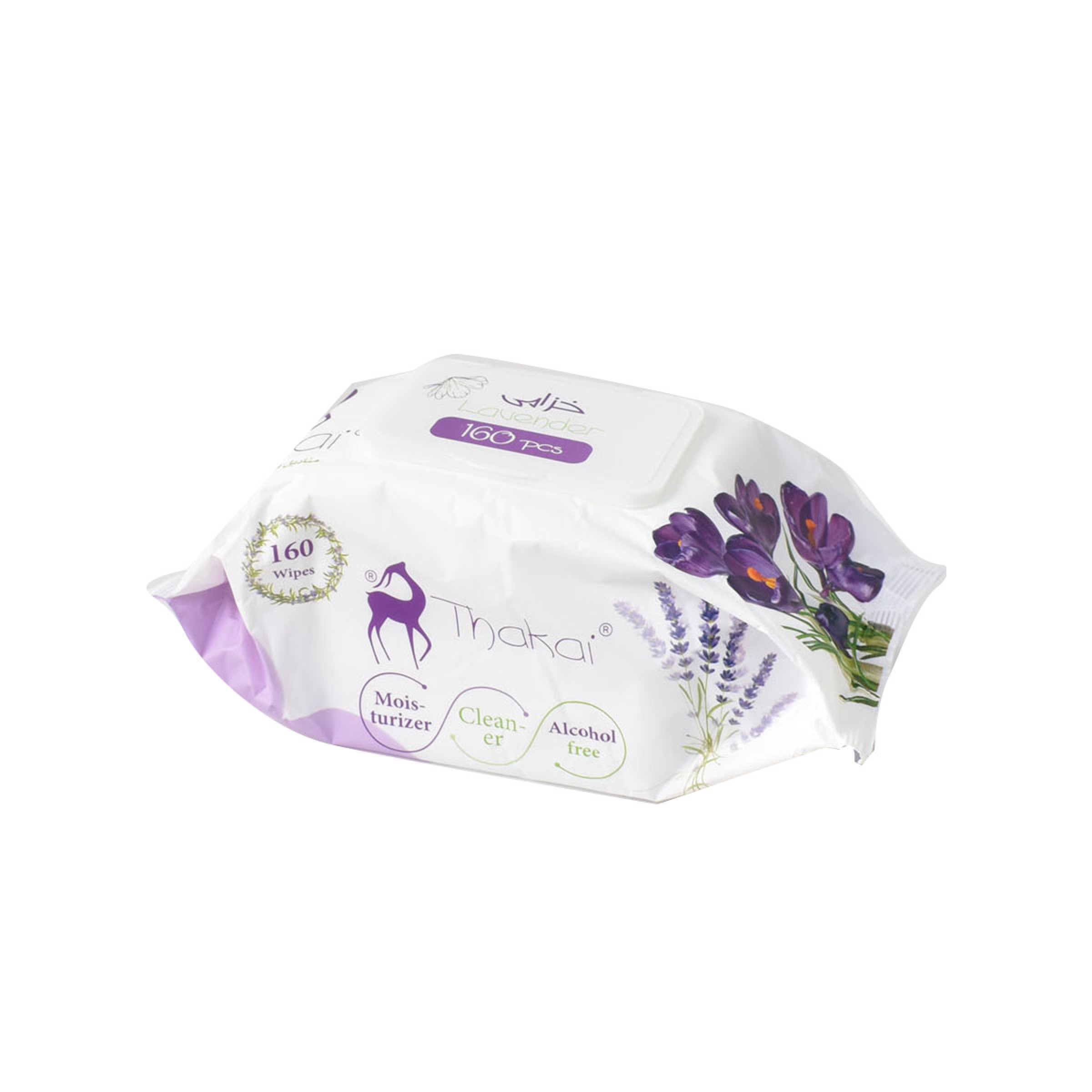 Taki Lavender scented wet wipes 160 wipes, alcohol free