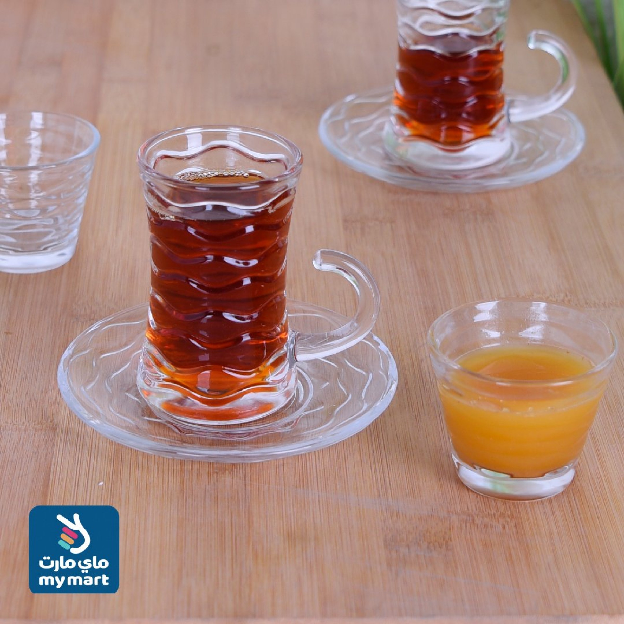 A set of glass coffee cups and tea bags with saucers, 36 pieces, AF503101