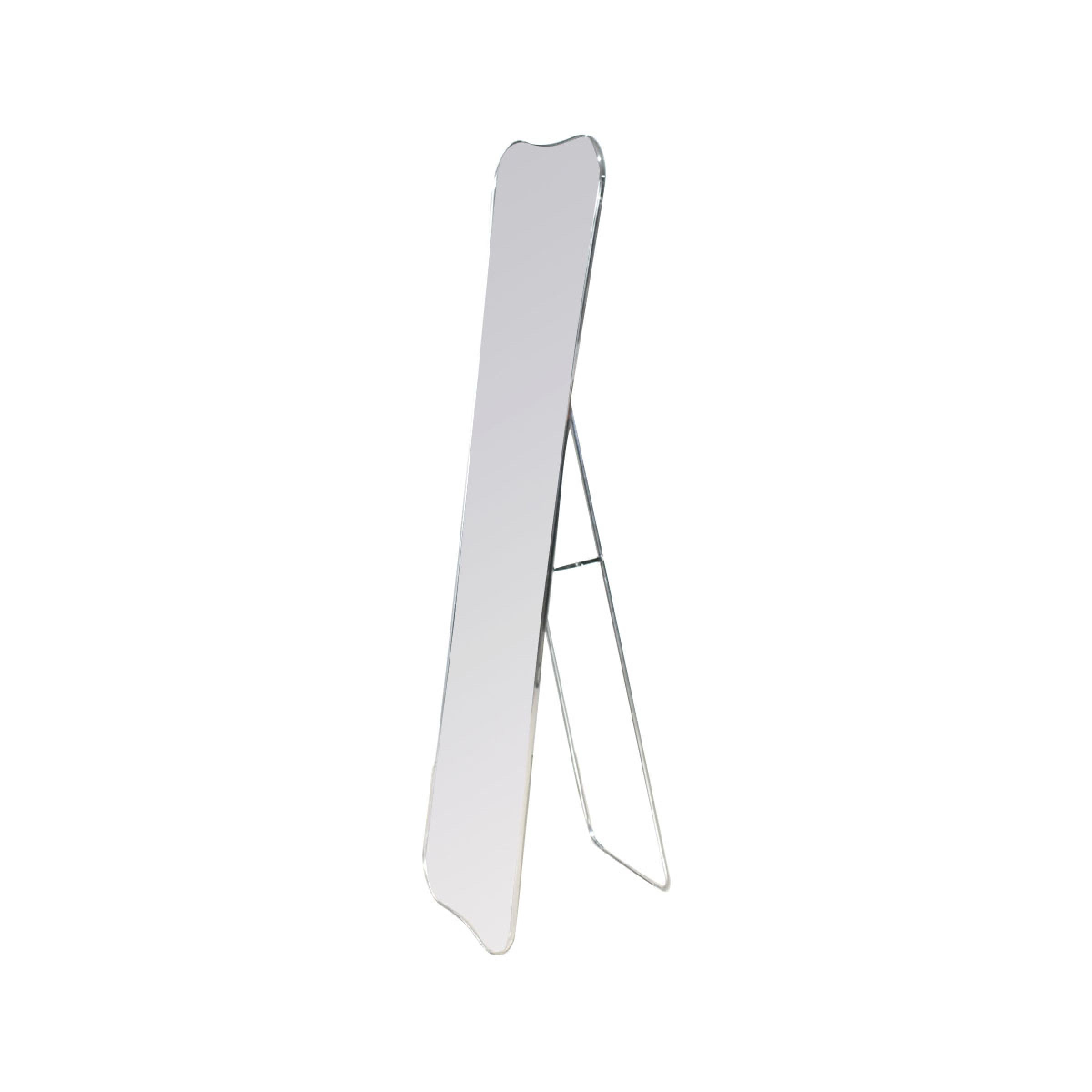 Unbreakable vertical floor mirror with silver frame, 160 x 40 cm AF ...