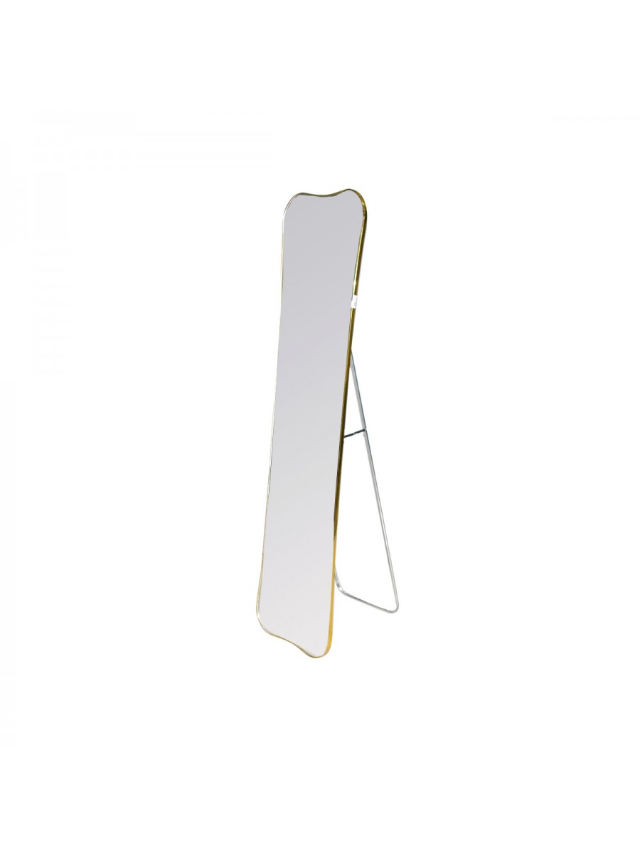Unbreakable vertical floor mirror with golden frame, 160 x 40 cm AF-500567