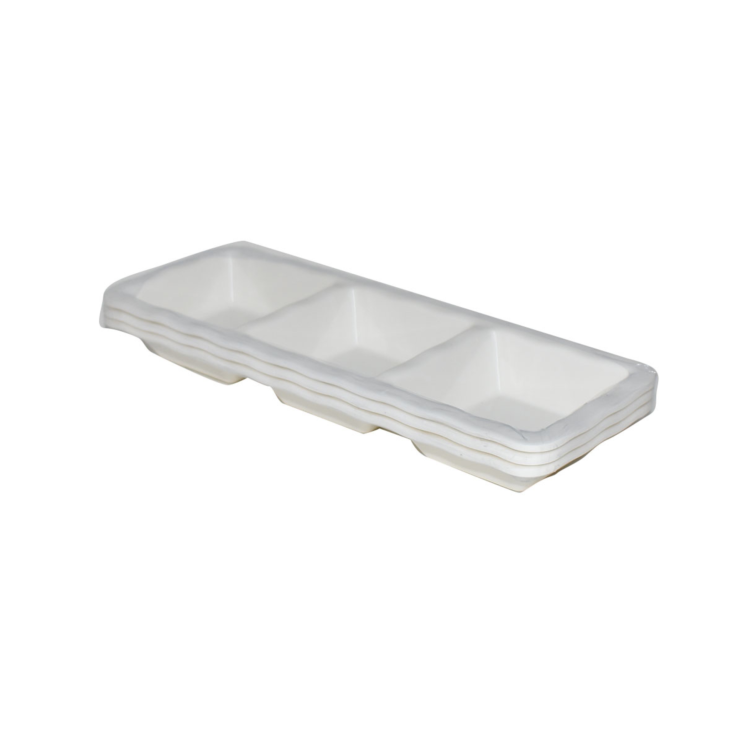 Melamine square divided plate 3pcs 23 x 8 x 2 cm MA-7 - MA-7