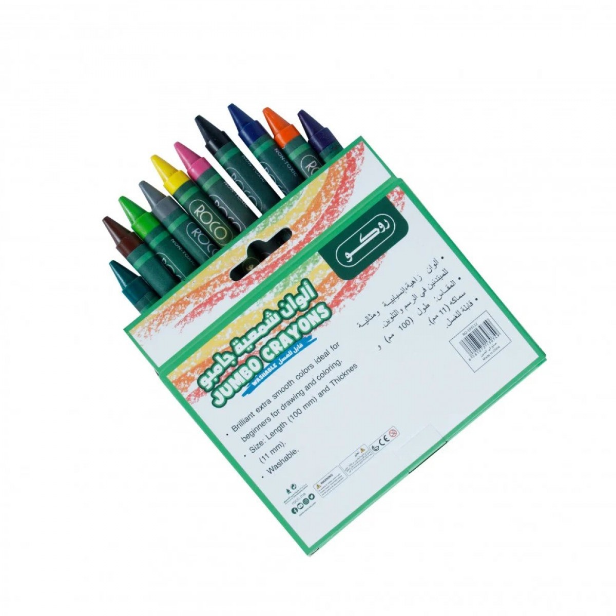 Roco jumbo crayons, 12 colors, RQ-193112 - RQ-193112