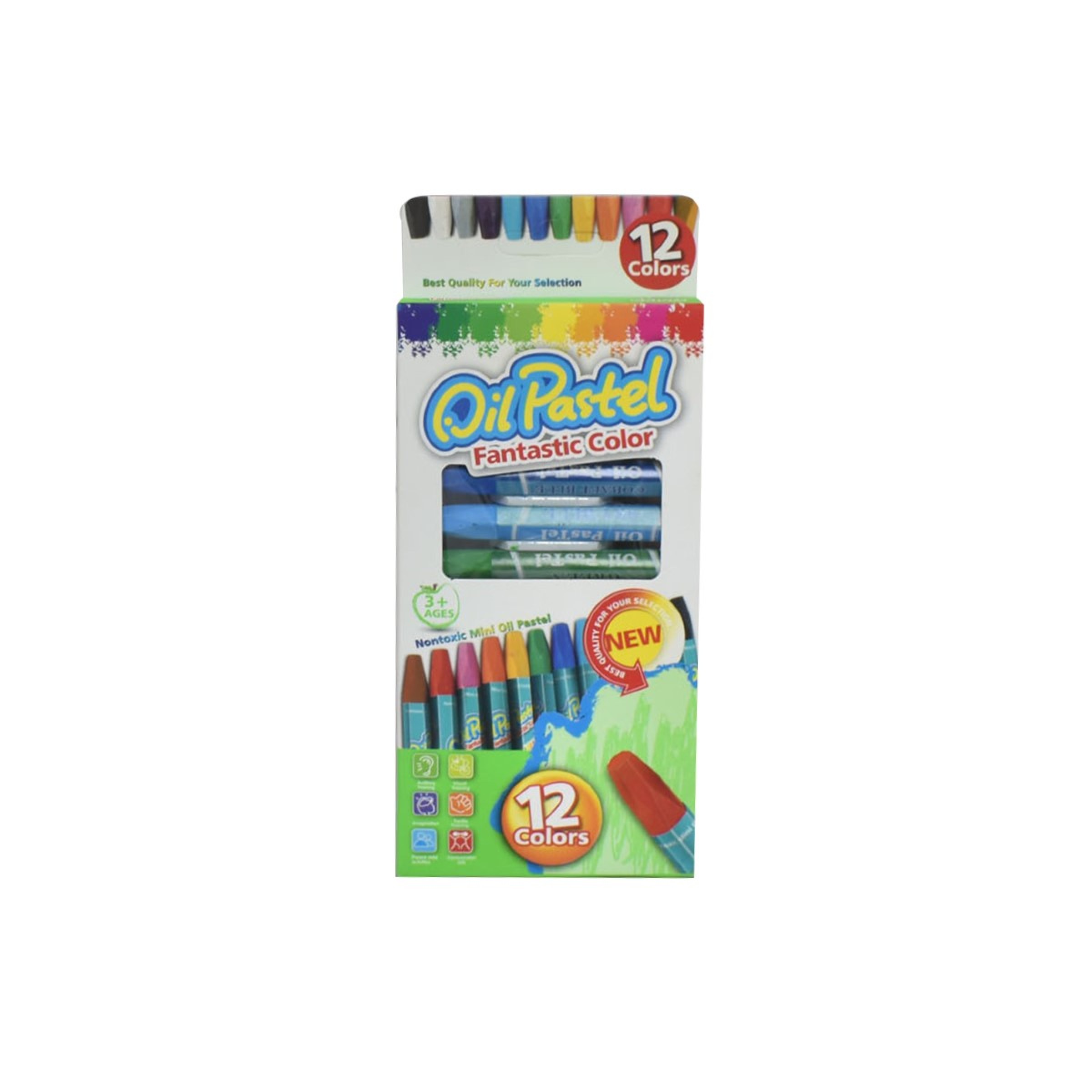 Set of 12-color oil pastel colors 1006-12