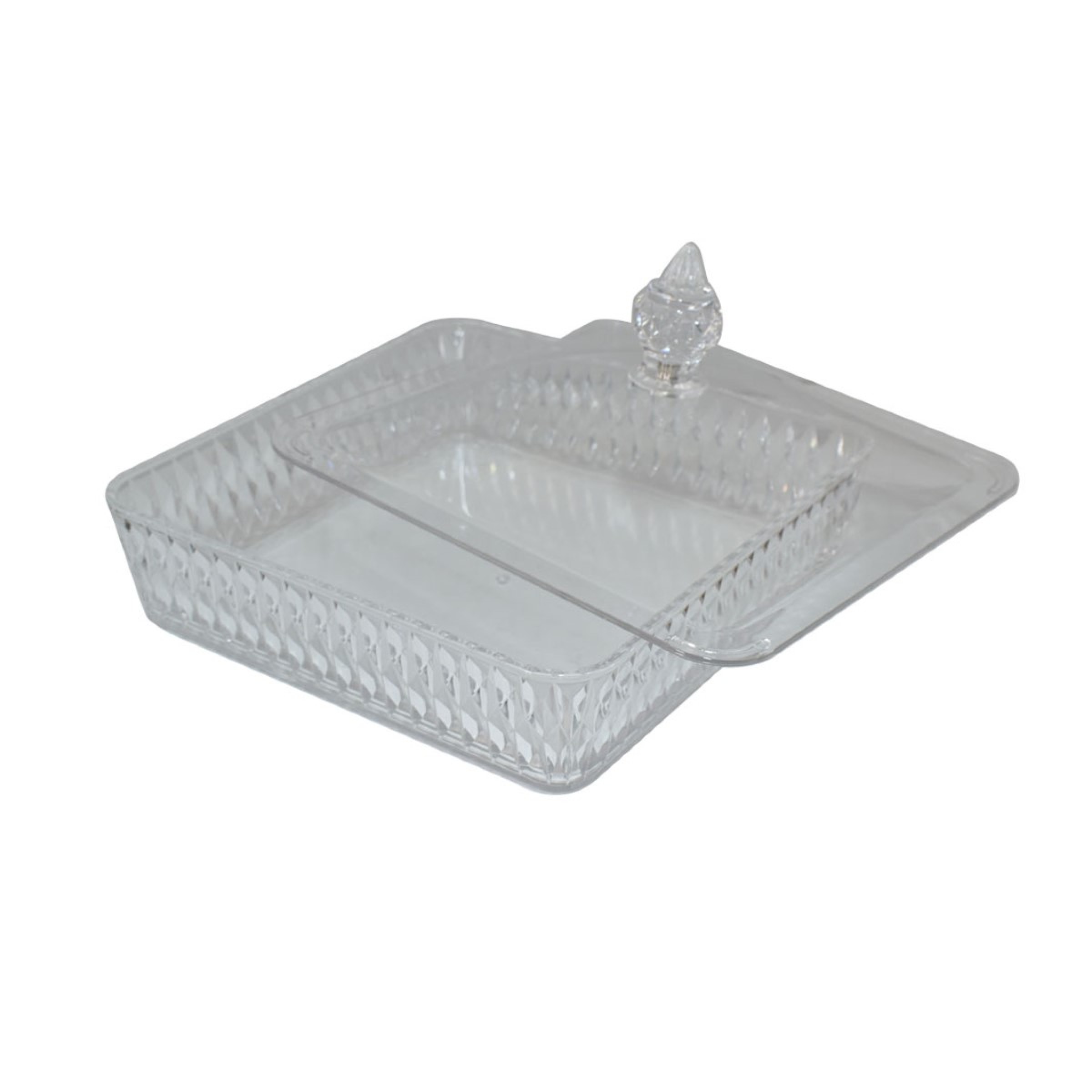 Square clear acrylic serving tray 28 cm SH23845 - SH23845