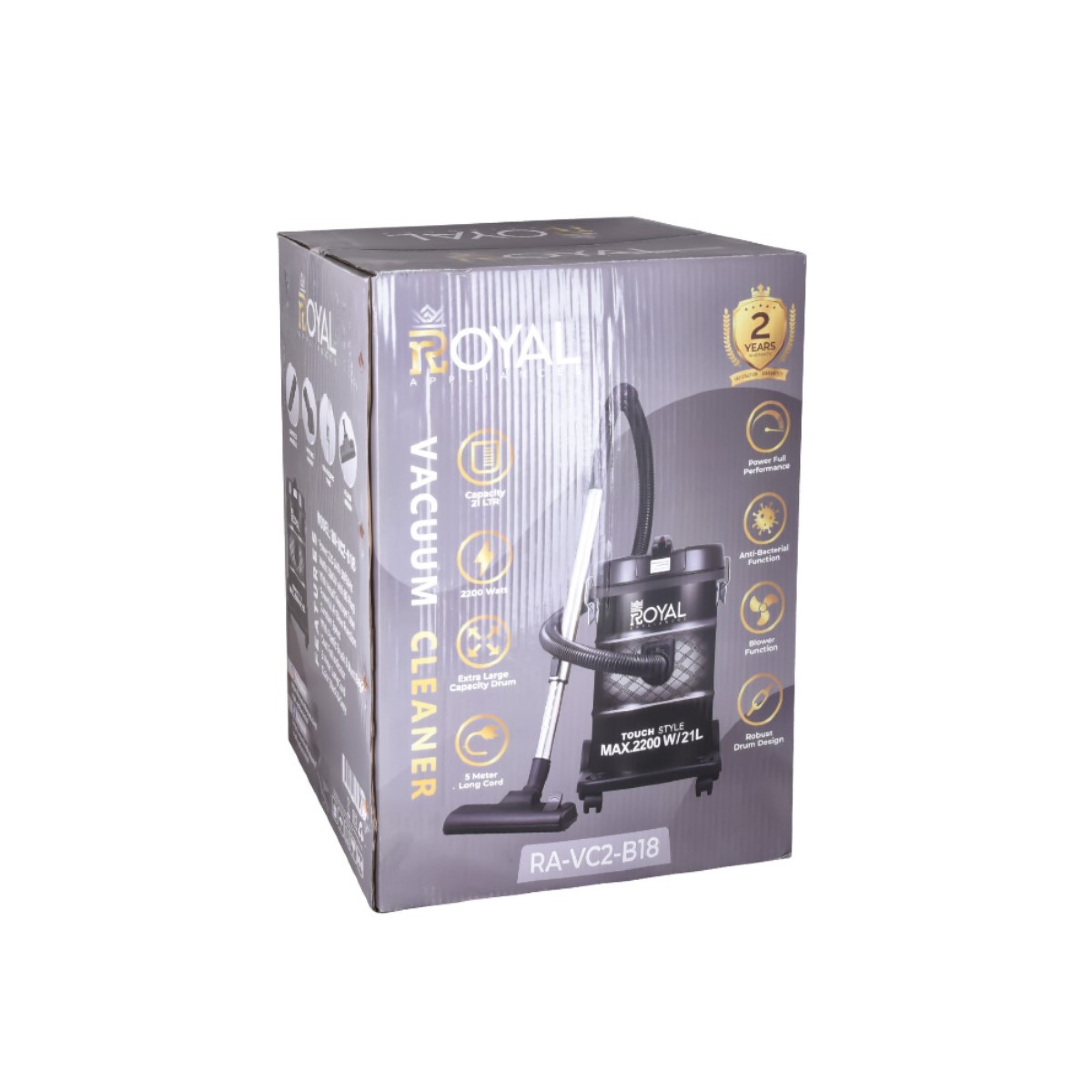 Royal Vacuum Cleaner 21 Liter 2200 Watt RA-VC2-B18