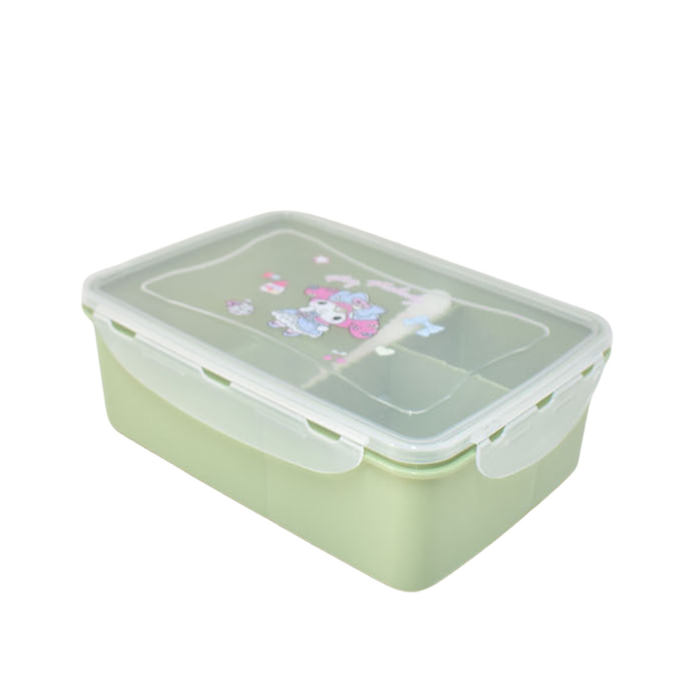 BQ-9112 Multi-colored divided plastic lunch box