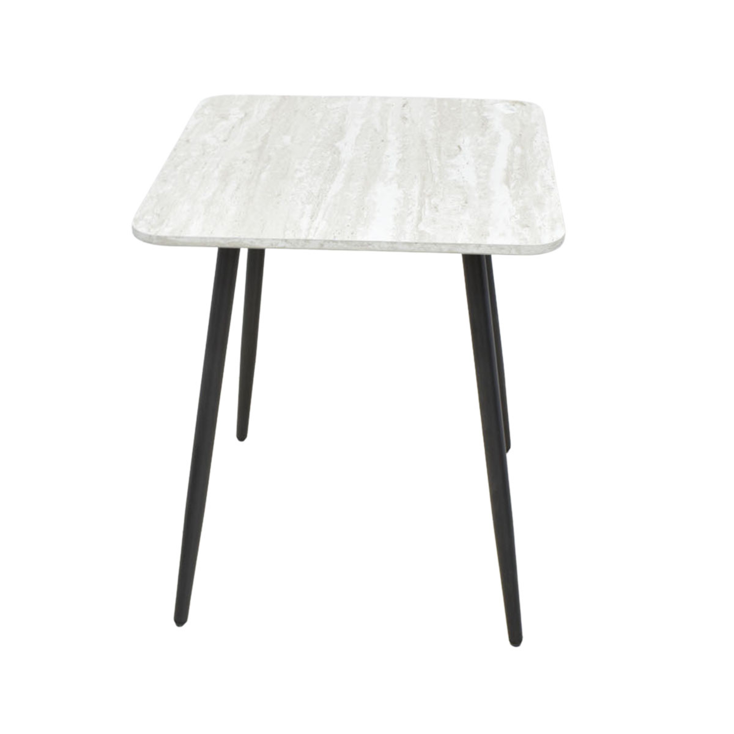 Square wood tea table 45 x 45 x 55 cm grey black HT27 - HT27