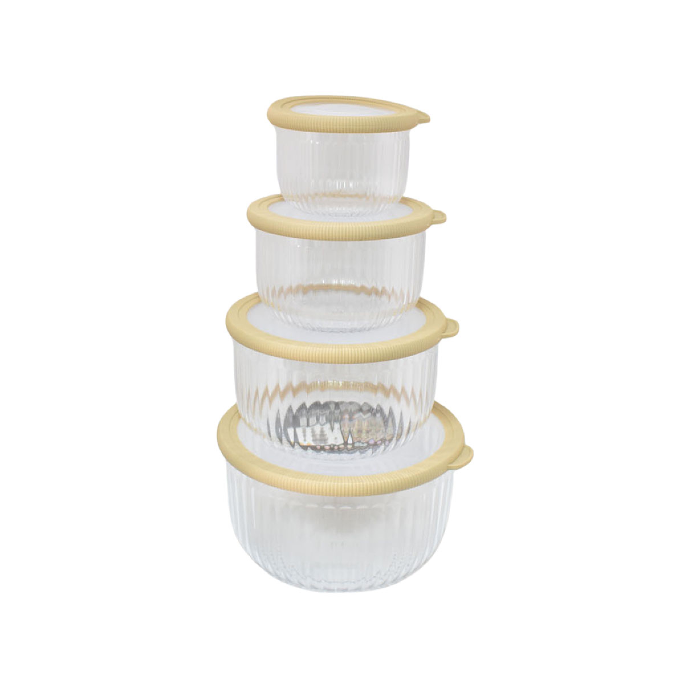 4-piece round plastic storage container set SH26516 - SH26516