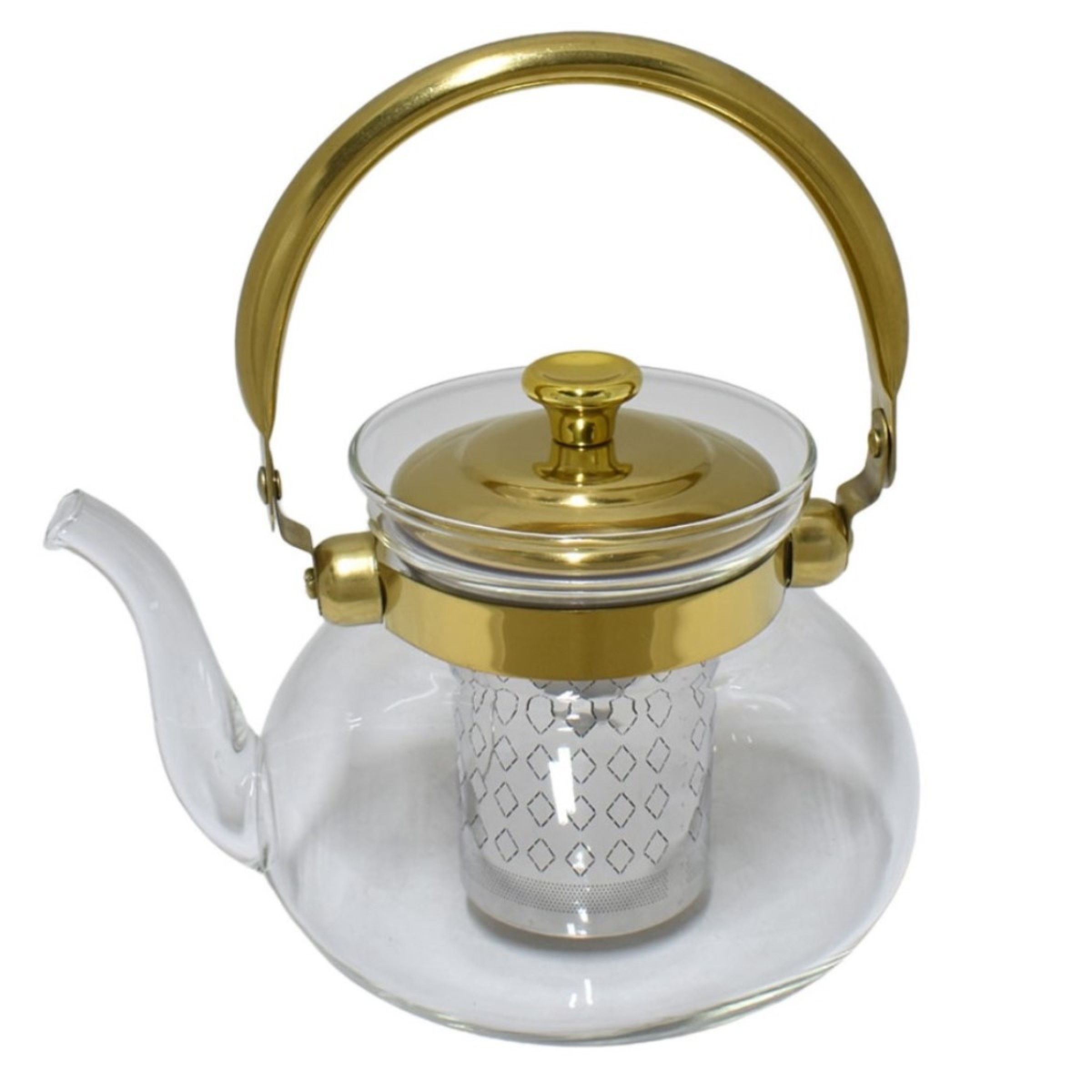Clear glass teapot with stainless steel strainer, 1600 ml, 9503146 ...