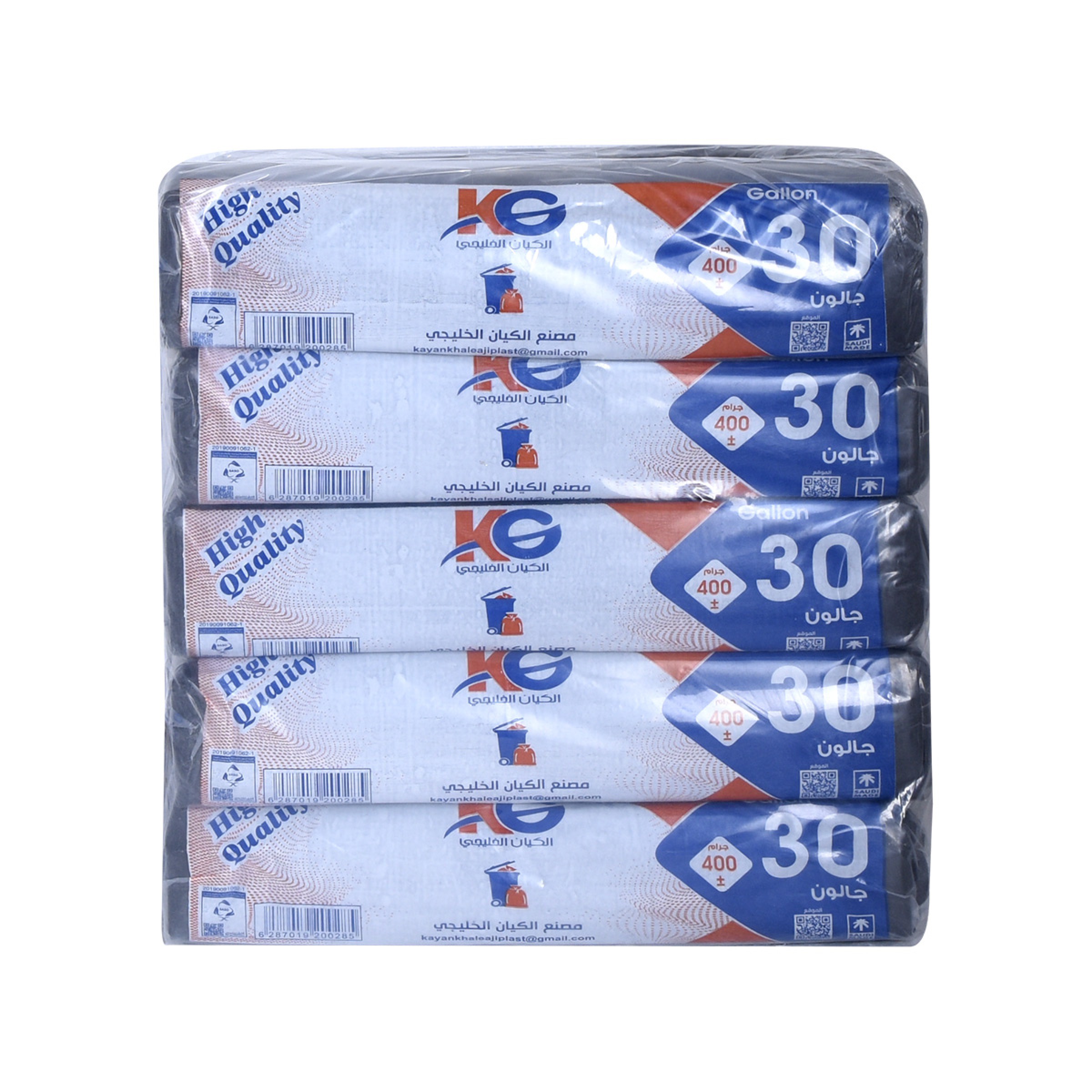 10 rolls of 30-gallon (400g) garbage bags