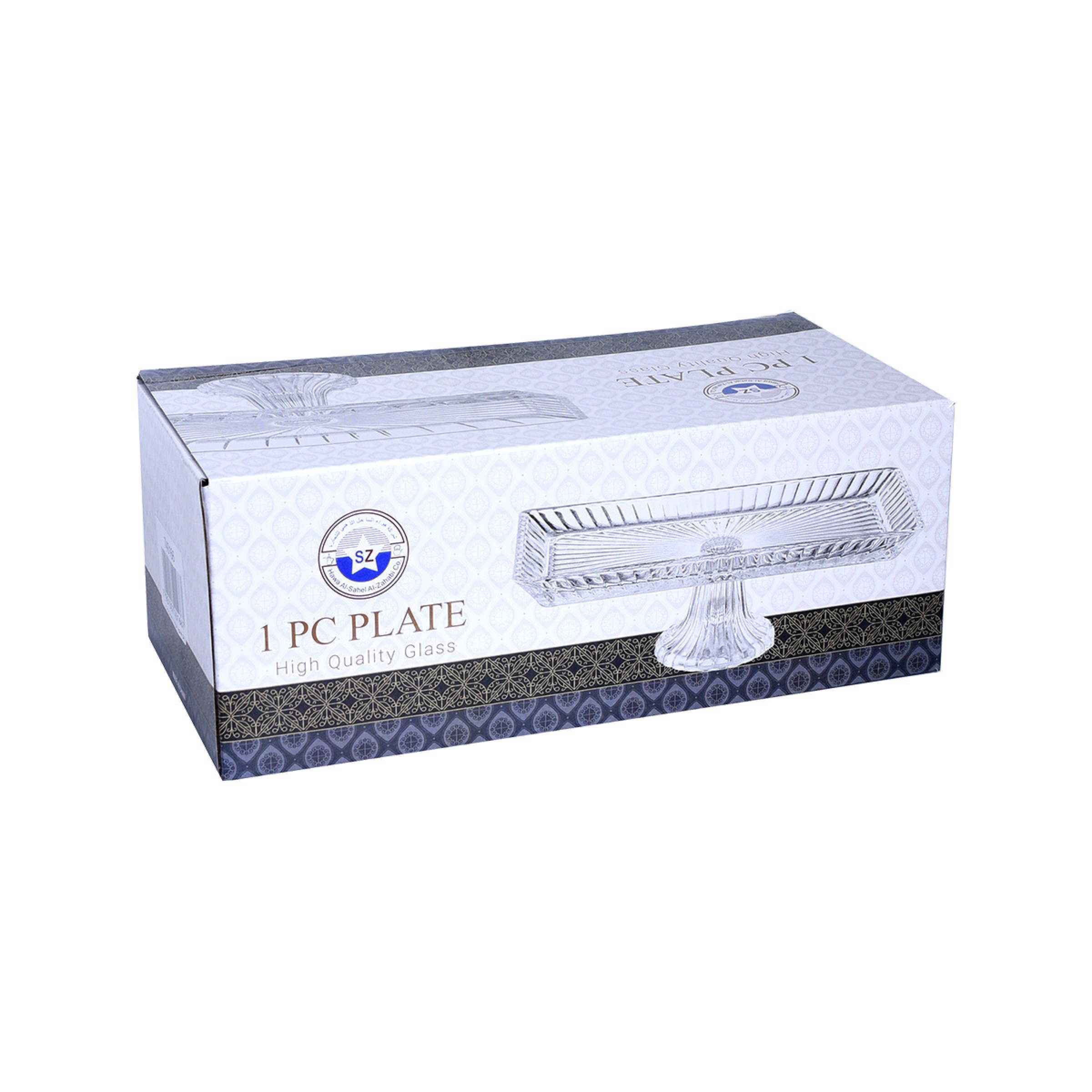 Rectangular clear glass serving dish 32 x 15 x 11cm 740166