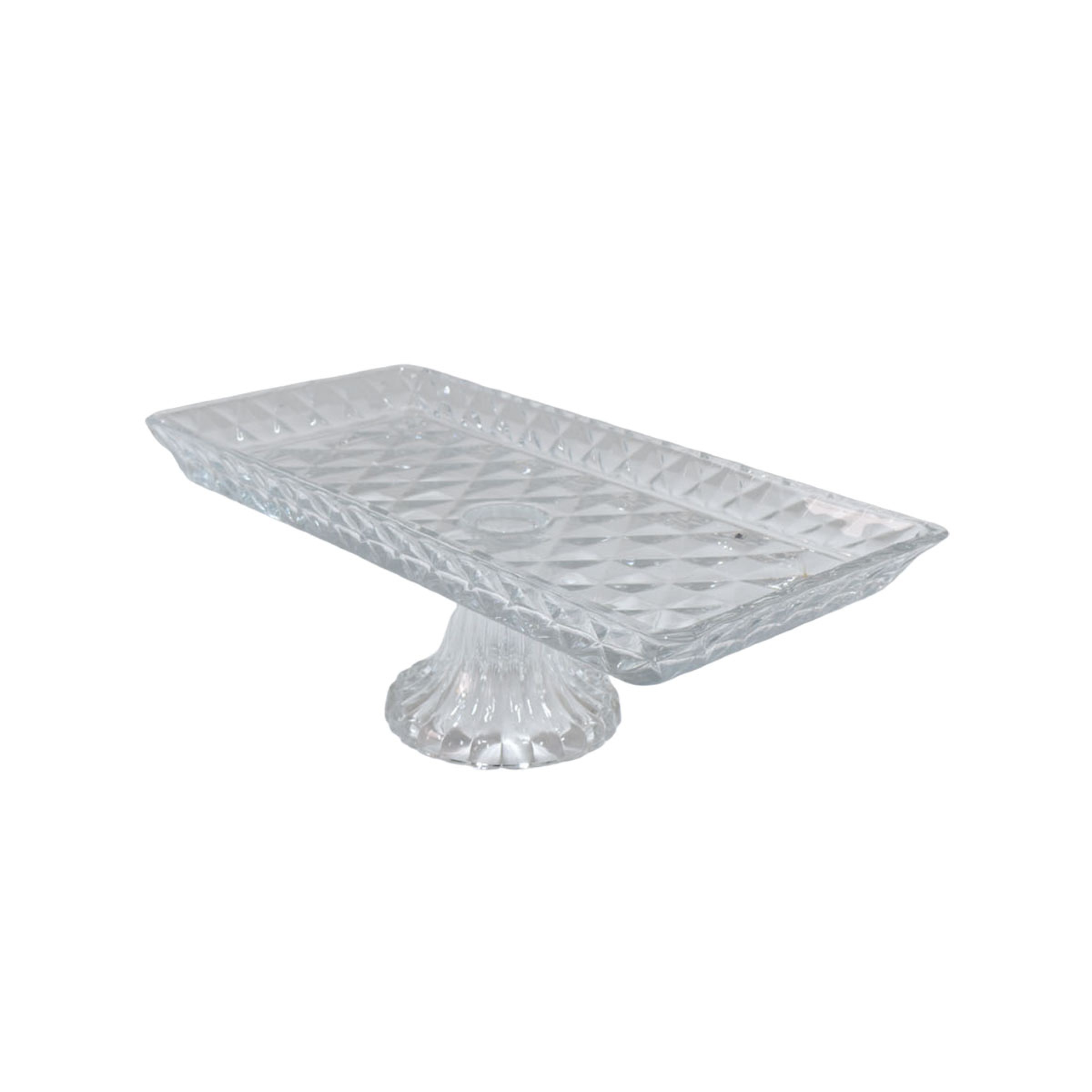 Rectangular clear glass serving dish 32 x 15 x 11cm 740164