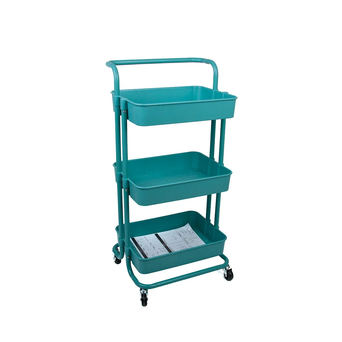 Plastic presentation stroller with wheels 3 role, Turquoise color ...