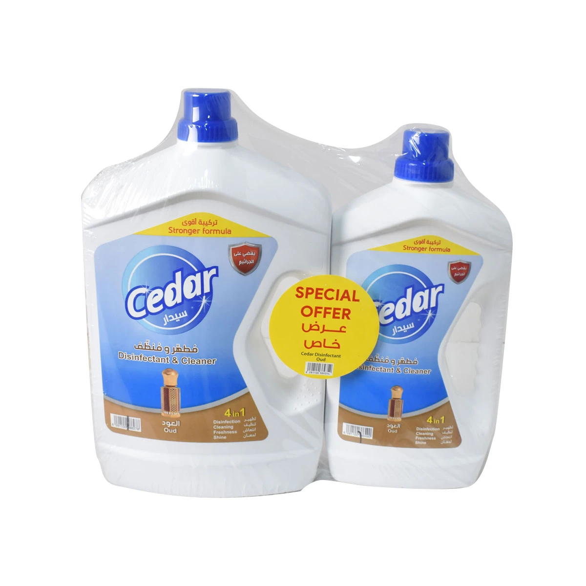 Cedar liquid floor cleaner and disinfectant, with the scent of oud, 3.0 ...